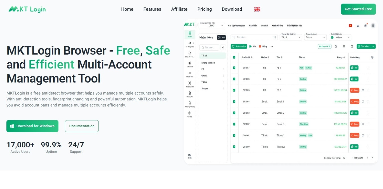 MKTLogin - Download Antidetect Browser for Multi-Accounting